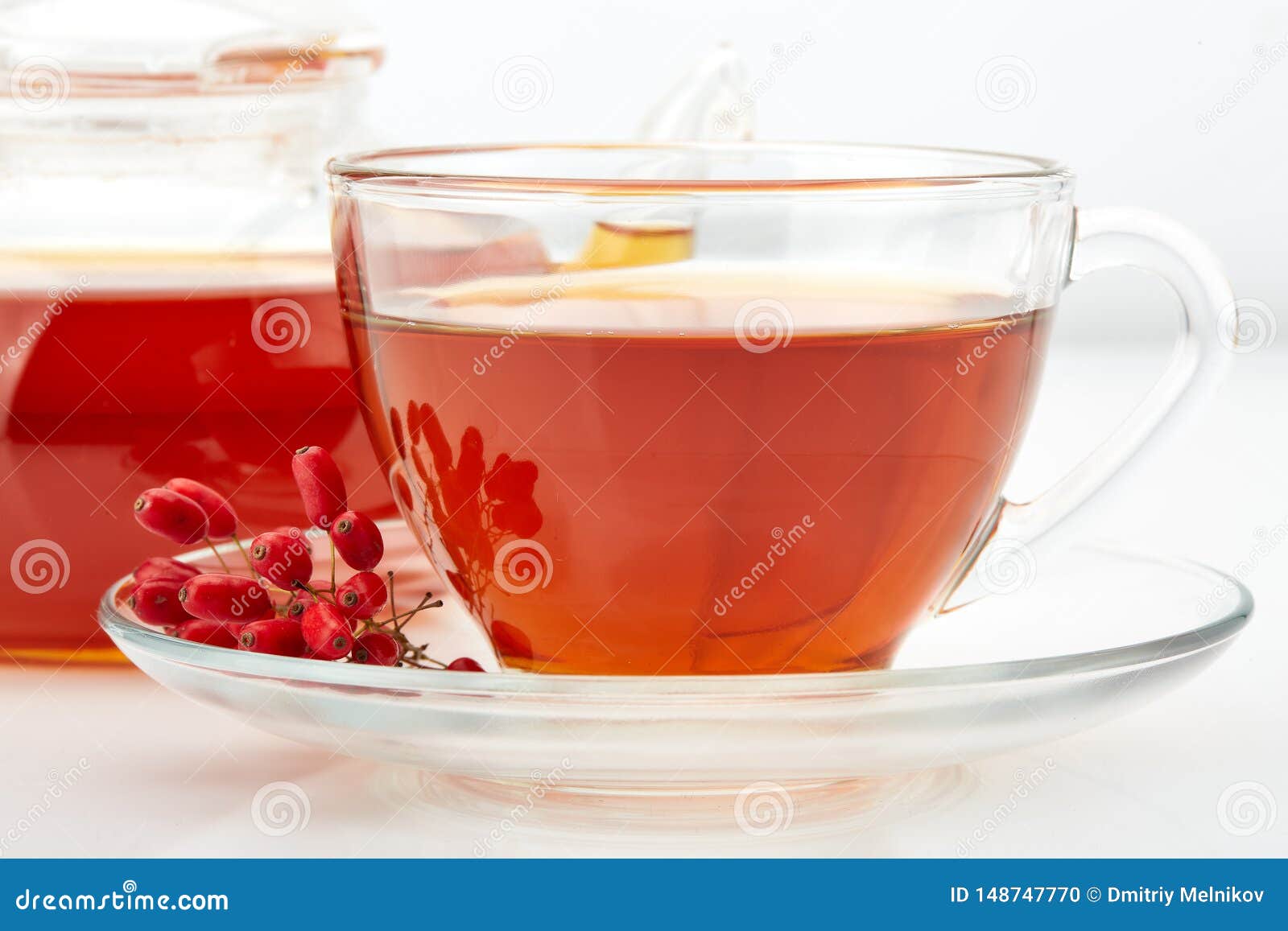 Tea with barberries stock photo. Image of barberry, food - 148747770