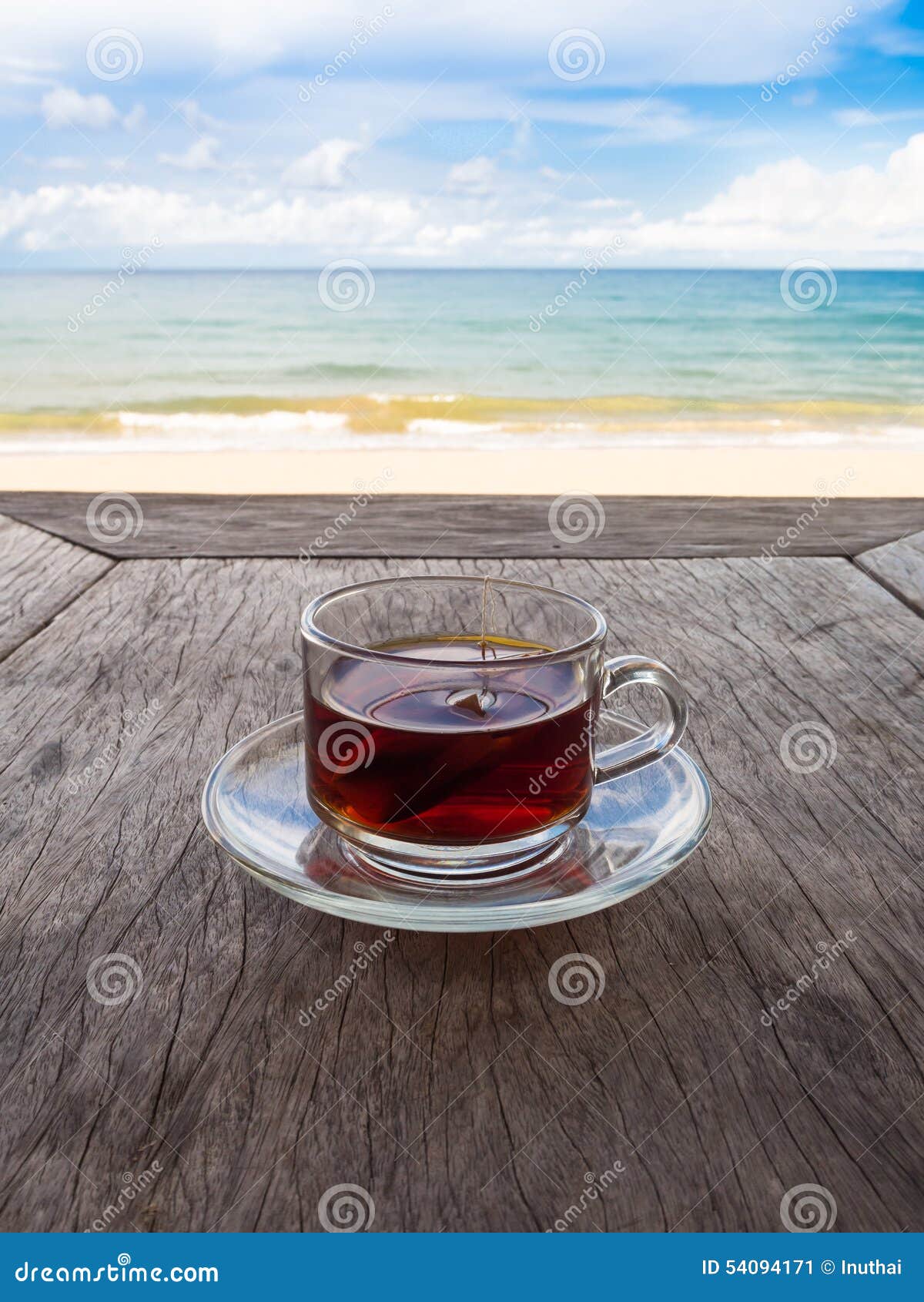 Tea on the beach stock image. Image of wellbeing, nature - 54094171