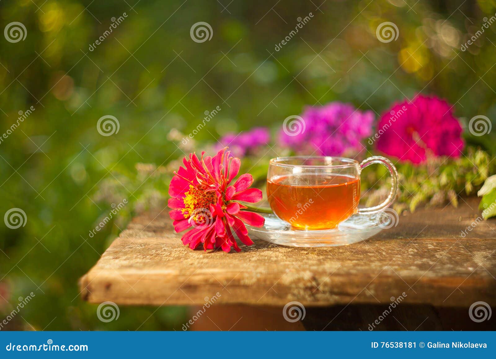 Tea in beautiful cup stock image. Image of glass, mountain - 76538181