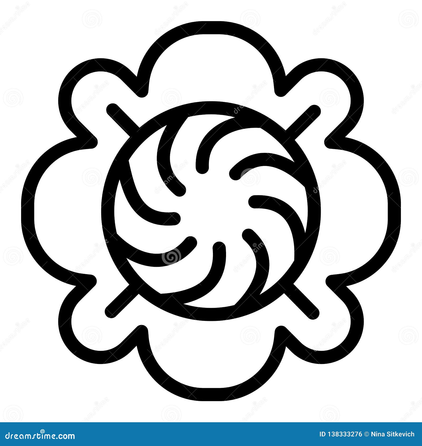 Tea Biscuit Icon, Outline Style Stock Vector - Illustration of bite ...