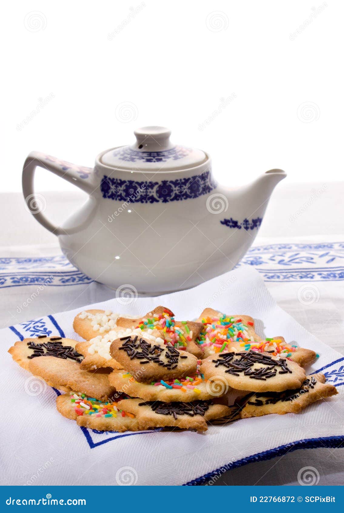 Tea Biscuits - Biscotti Da Te Stock Photo - Image of drink, liquid ...