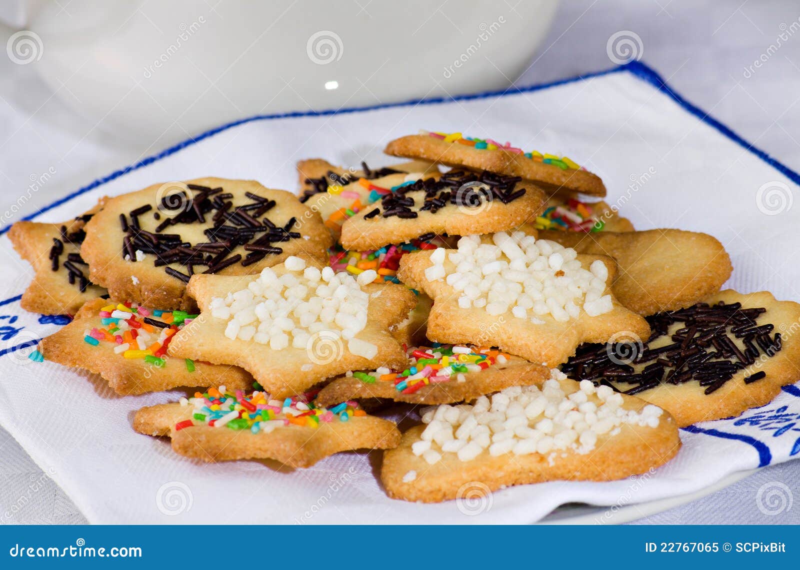 Tea Biscuits - Biscotti Da Te Stock Image - Image of cloth, english ...