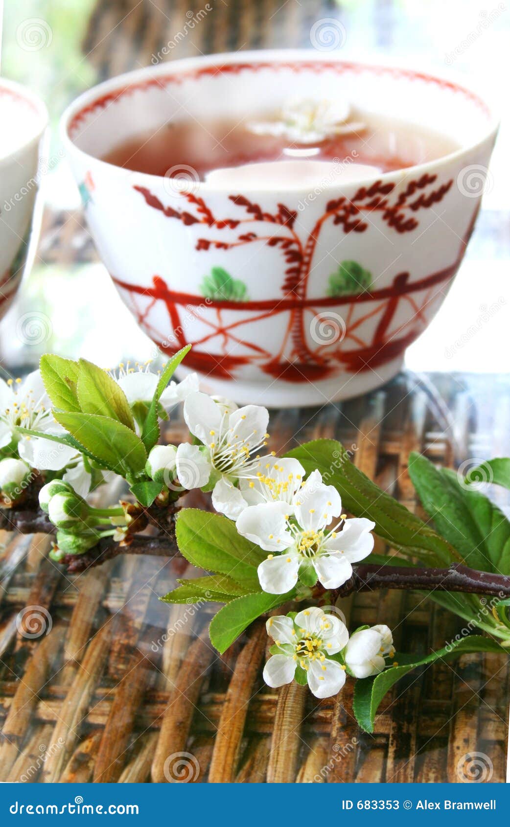 Tea and Blossom stock image. Image of clay, flower, blossom - 683353