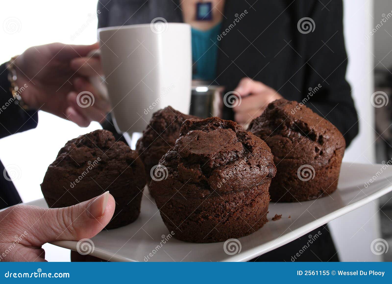 Tea break stock image. Image of time, chocolate, office - 2561155