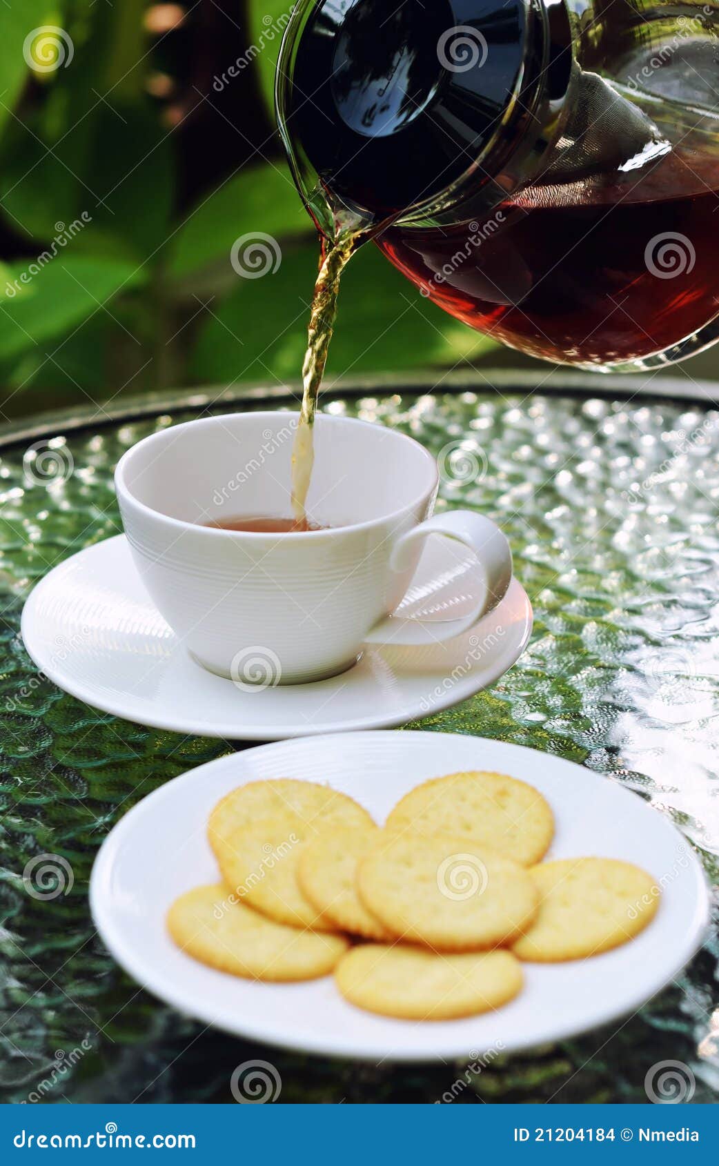 Tea break with biscuits stock photo. Image of cookie - 21204184