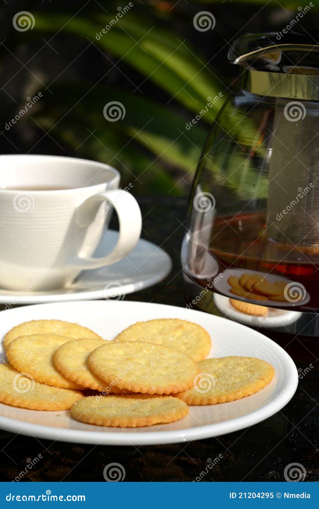 Tea break with biscuits stock image. Image of food, delicious - 21204295