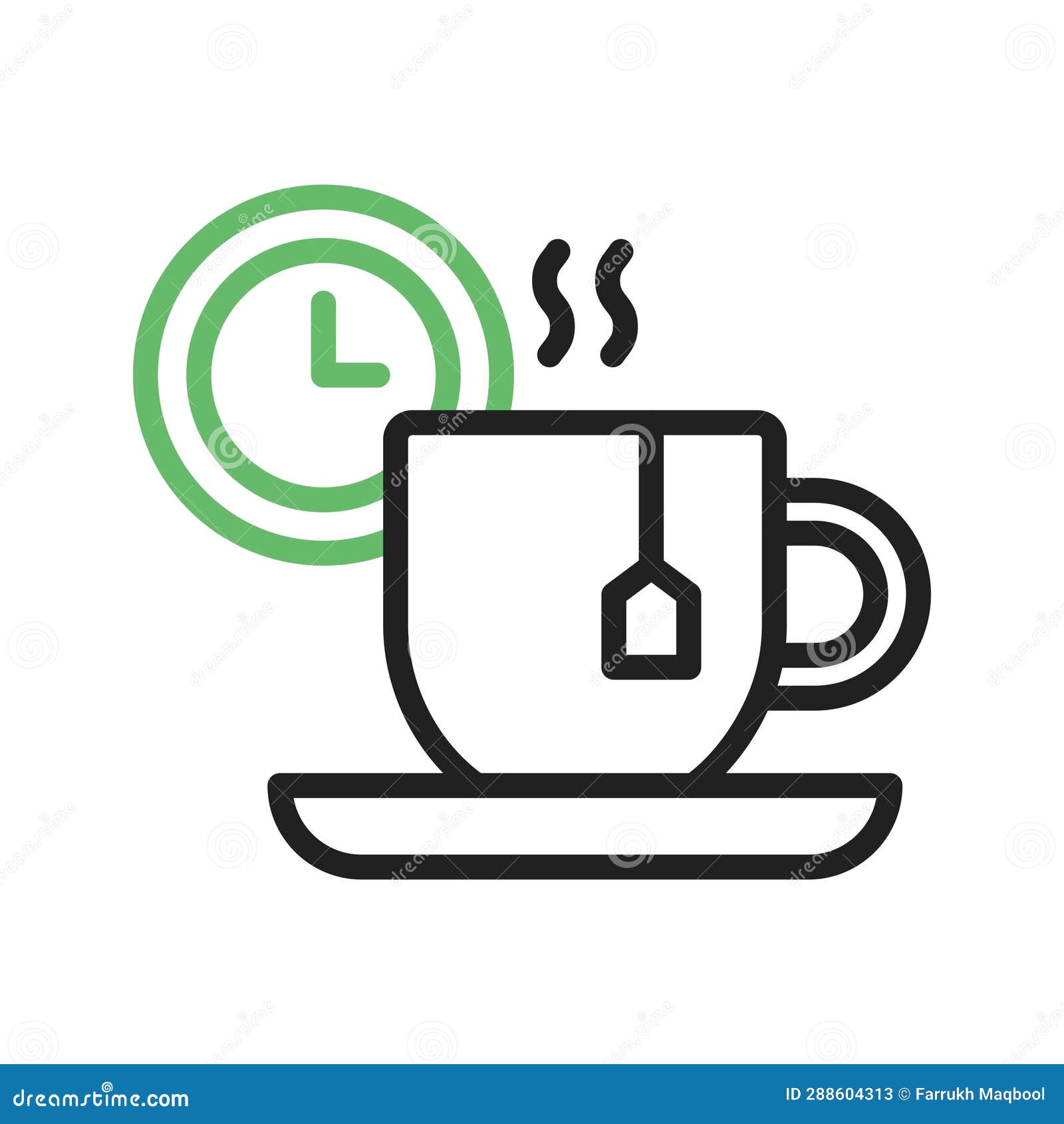 Tea Break Icon Image. stock illustration. Illustration of isolated ...