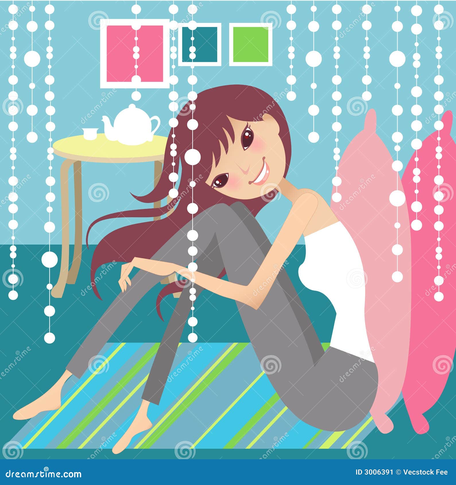 Tea break relax stock illustration. Illustration of outdoor - 3006391