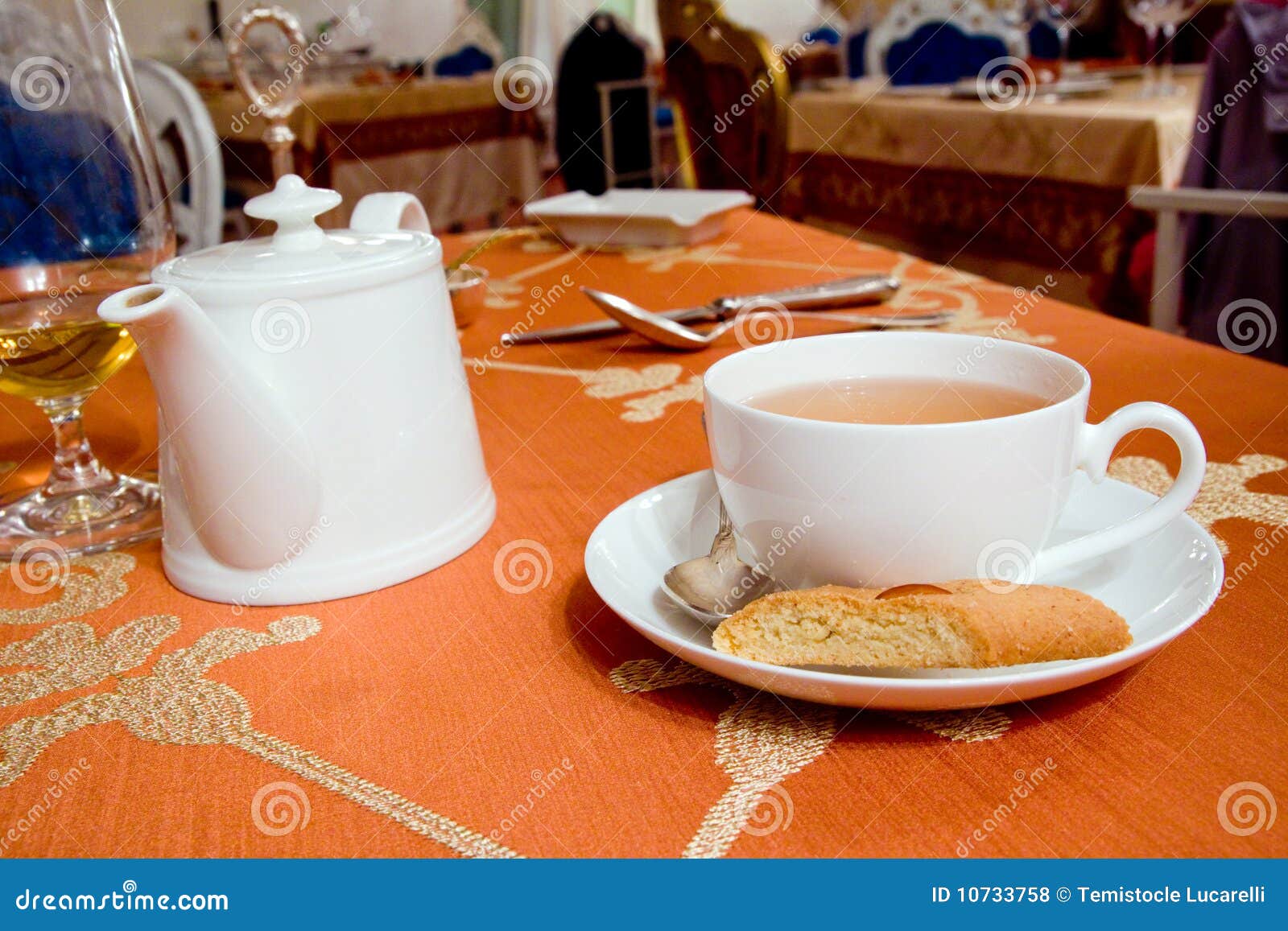 Tea breakfast stock photo. Image of pour, caffeine, beverage - 10733758