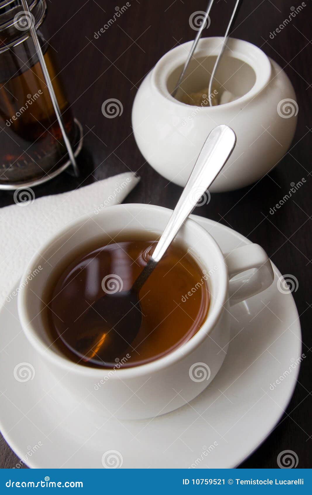 Tea breakfast stock image. Image of close, saucer, cafe - 10759521