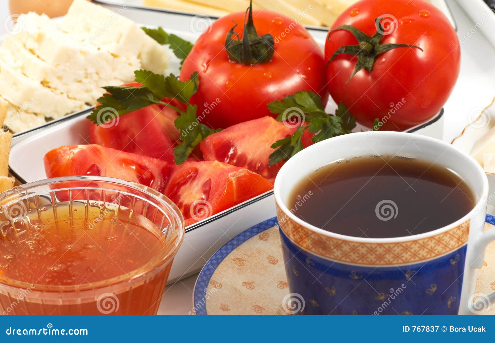 Tea and breakfast stock image. Image of catering, tomato - 767837