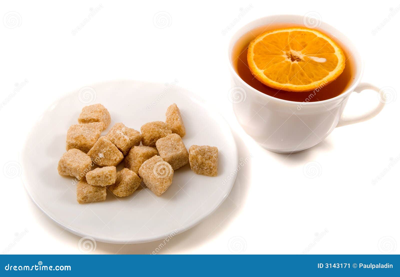 Tea and brown cane sugar stock image. Image of calorie - 3143171