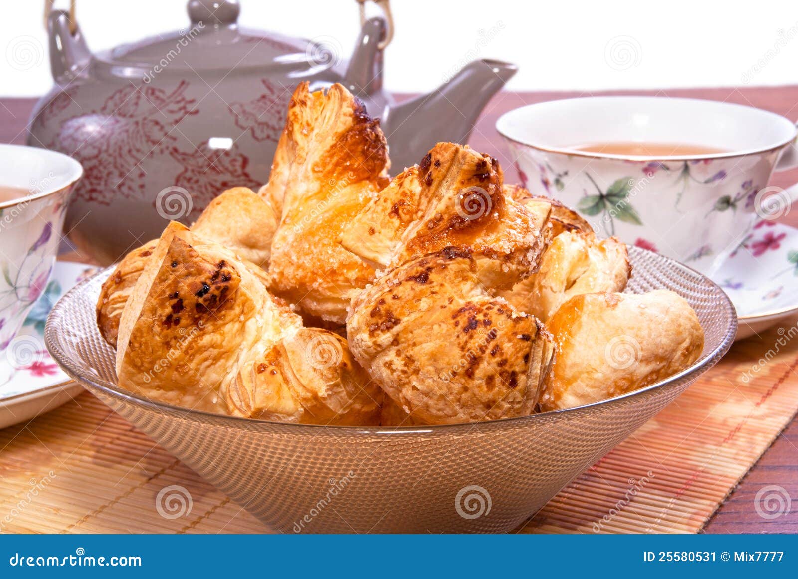 Tea and buns stock image. Image of plate, ceramics, brown - 25580531