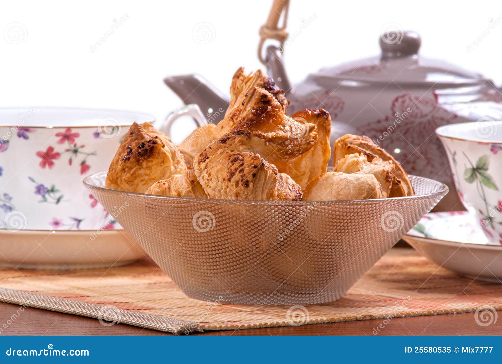 Tea and buns stock image. Image of dessert, biscuit, beverage - 25580535