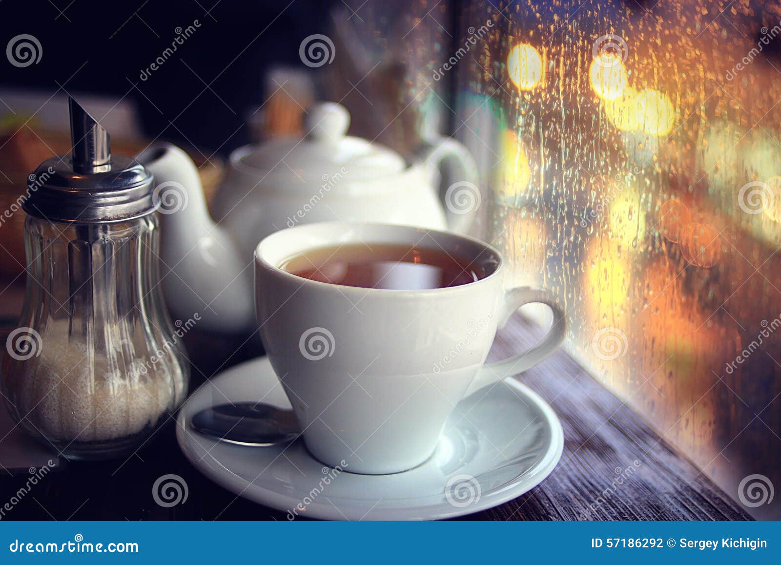 Tea in the cafe stock photo. Image of doodle, autumn - 57186292