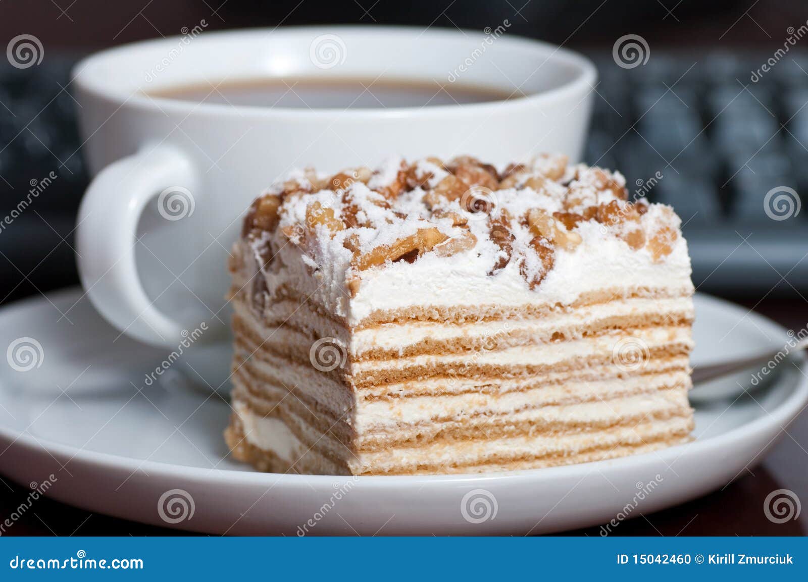 Tea and cake stock photo. Image of tasty, food, break - 15042460