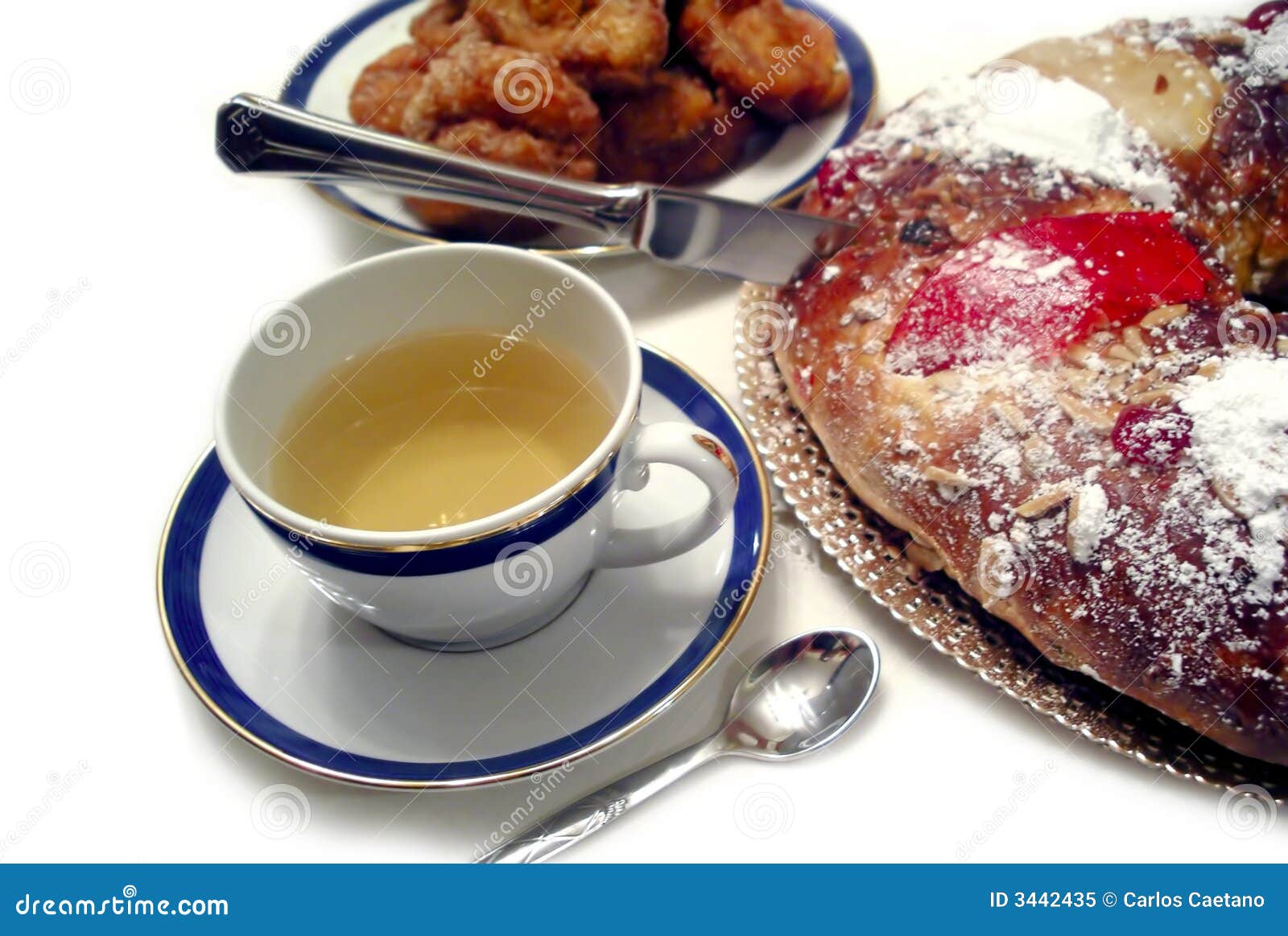 Tea and Cake stock image. Image of spoon, serve, gathering - 3442435