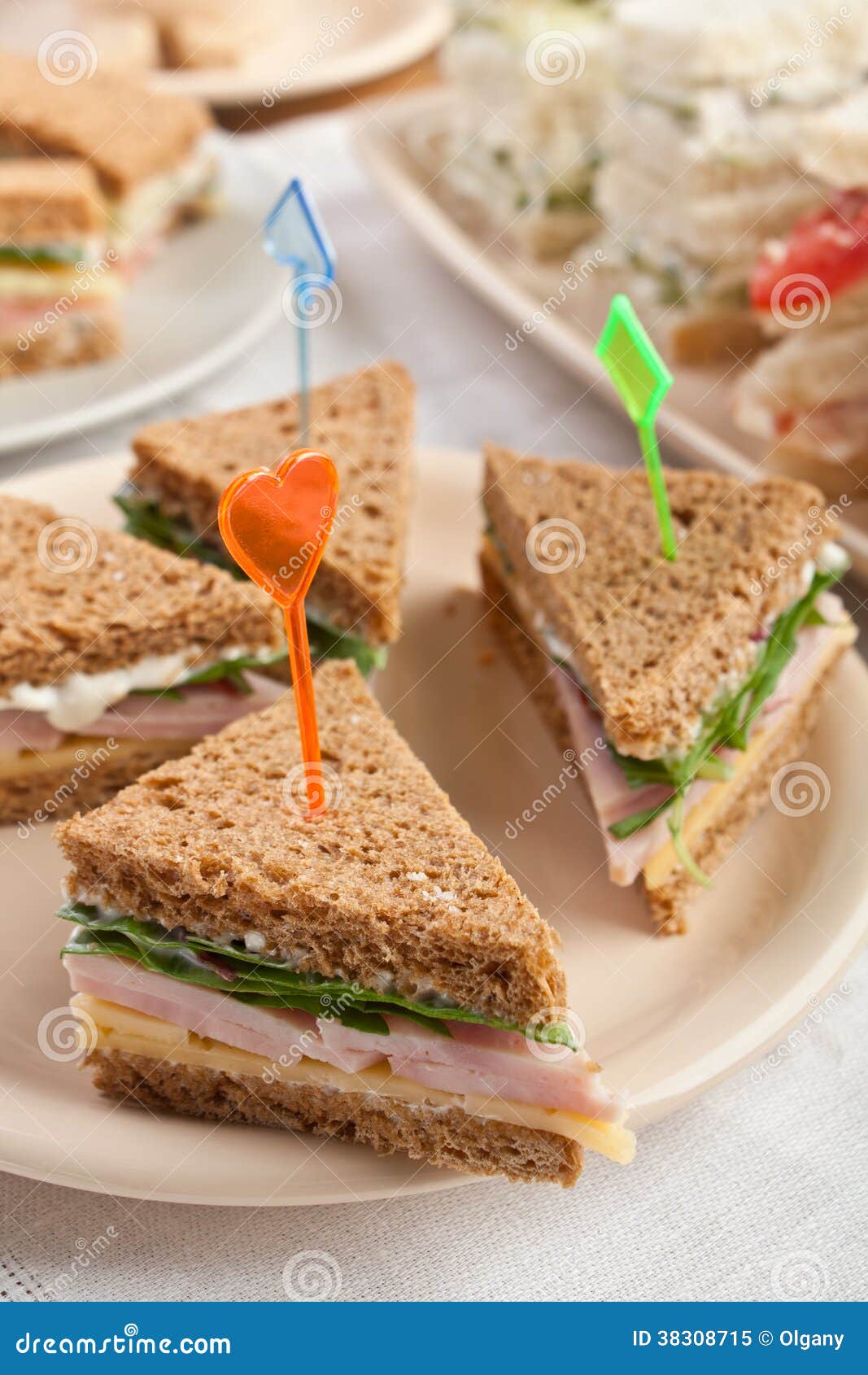 Tea Canape Sandwiches stock image. Image of crust, diet - 38308715
