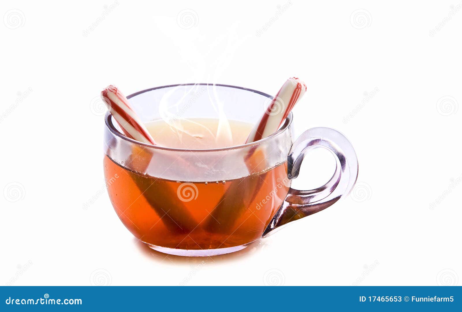 Tea with a candy cane stock image. Image of stripes, candy - 17465653