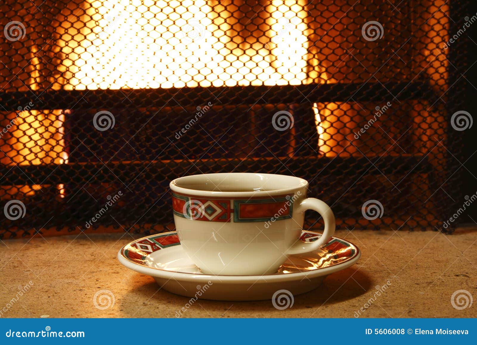 Tea Cap On Firepalce Background Picture. Image: 5606008