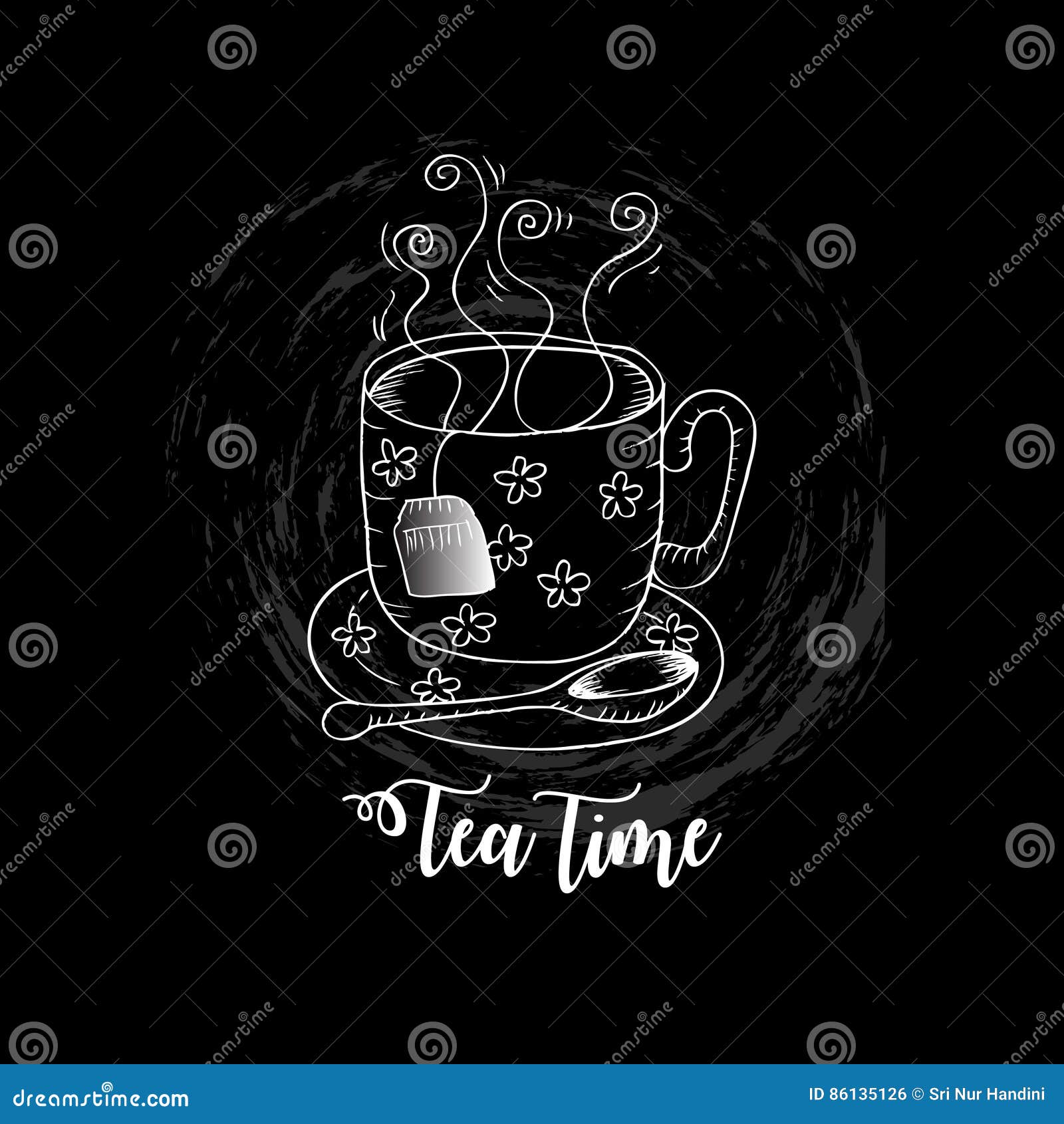 Tea card. Tea time stock illustration. Illustration of afternoon - 86135126