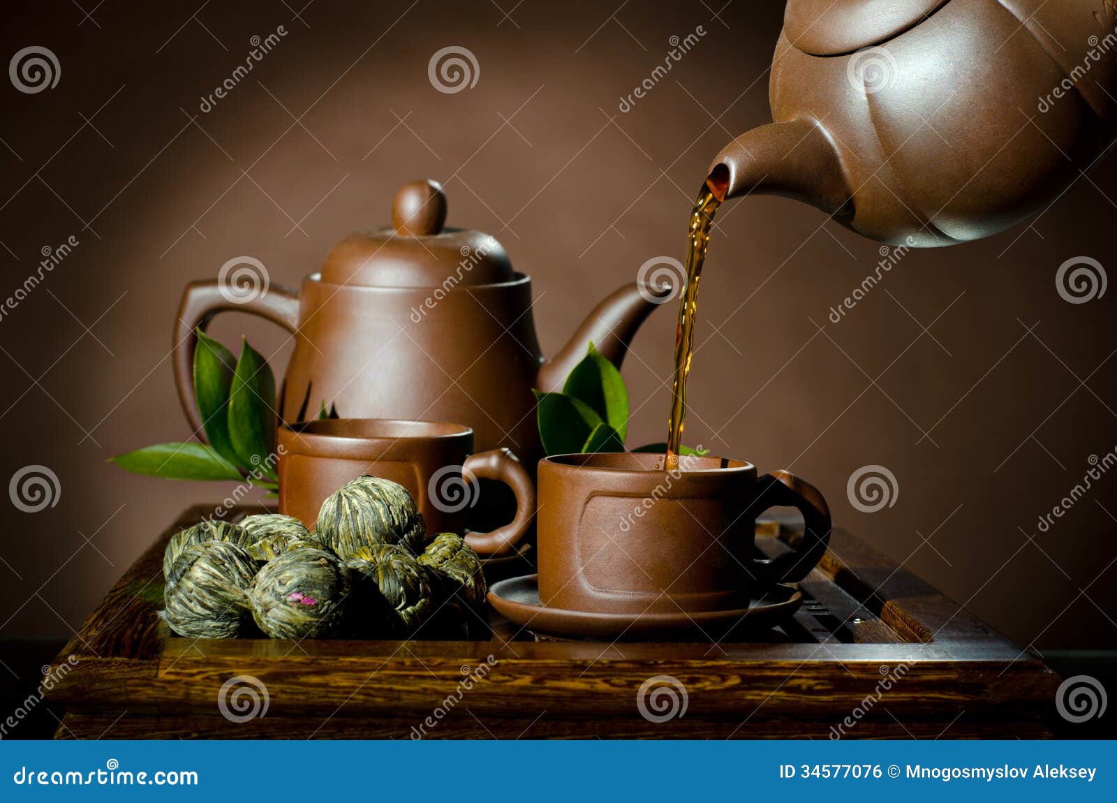 Tea ceremony stock photo. Image of teapot, pottery, jiguline - 34577076