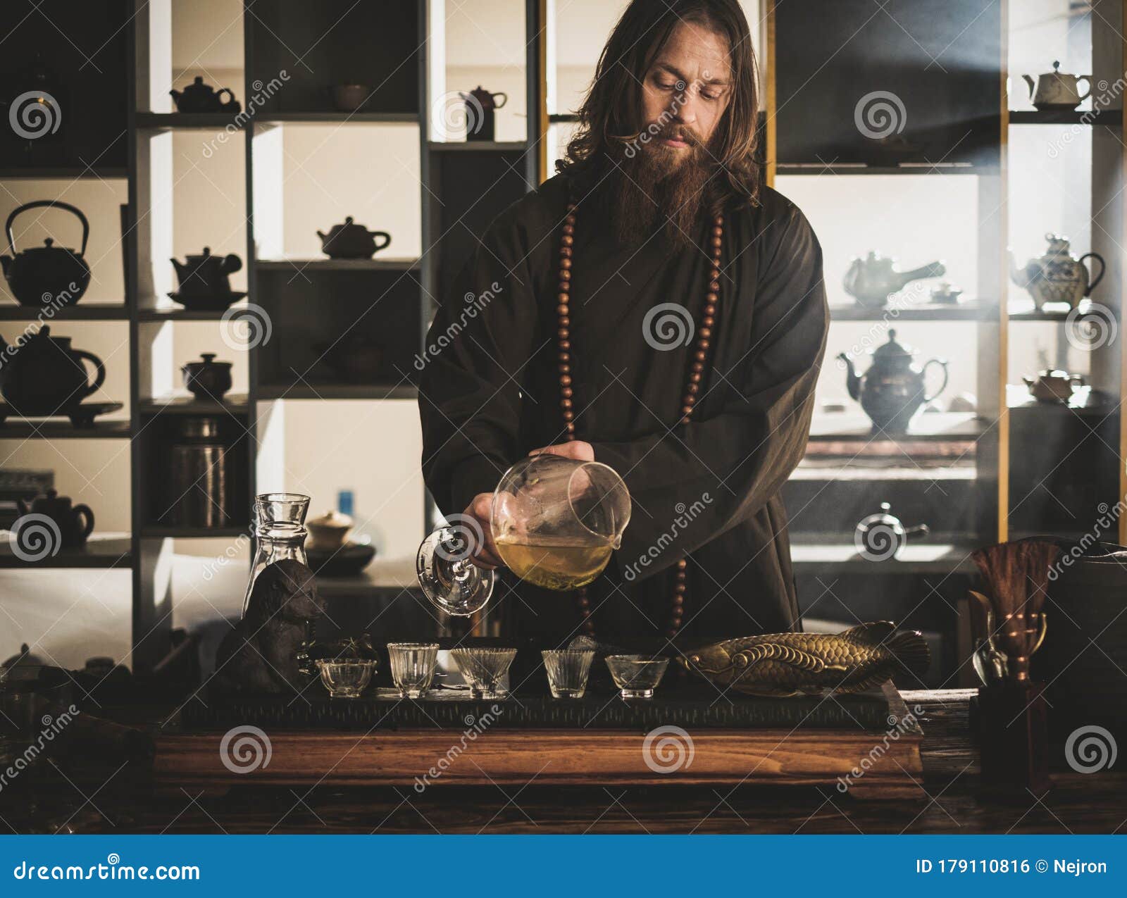 Tea Ceremony is Performed by Tea Master Stock Photo - Image of ...