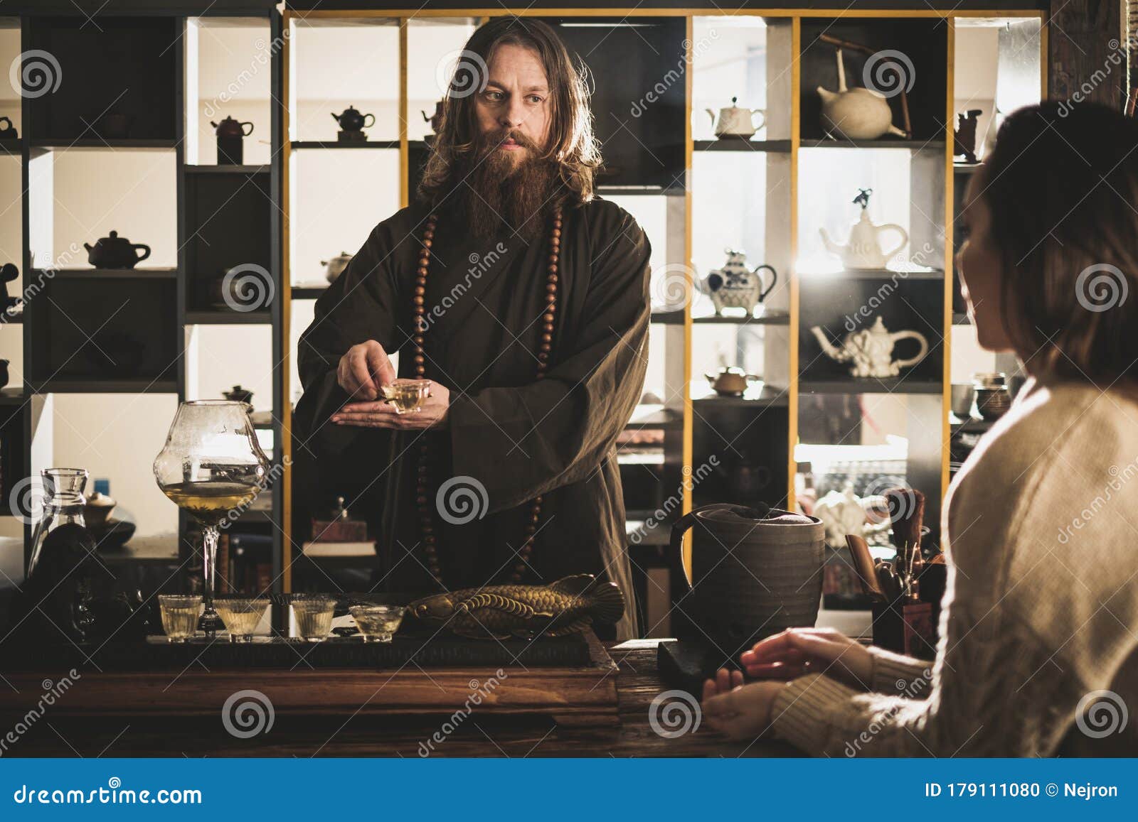 Tea Ceremony is Performed by Tea Master Stock Photo - Image of buddhism ...