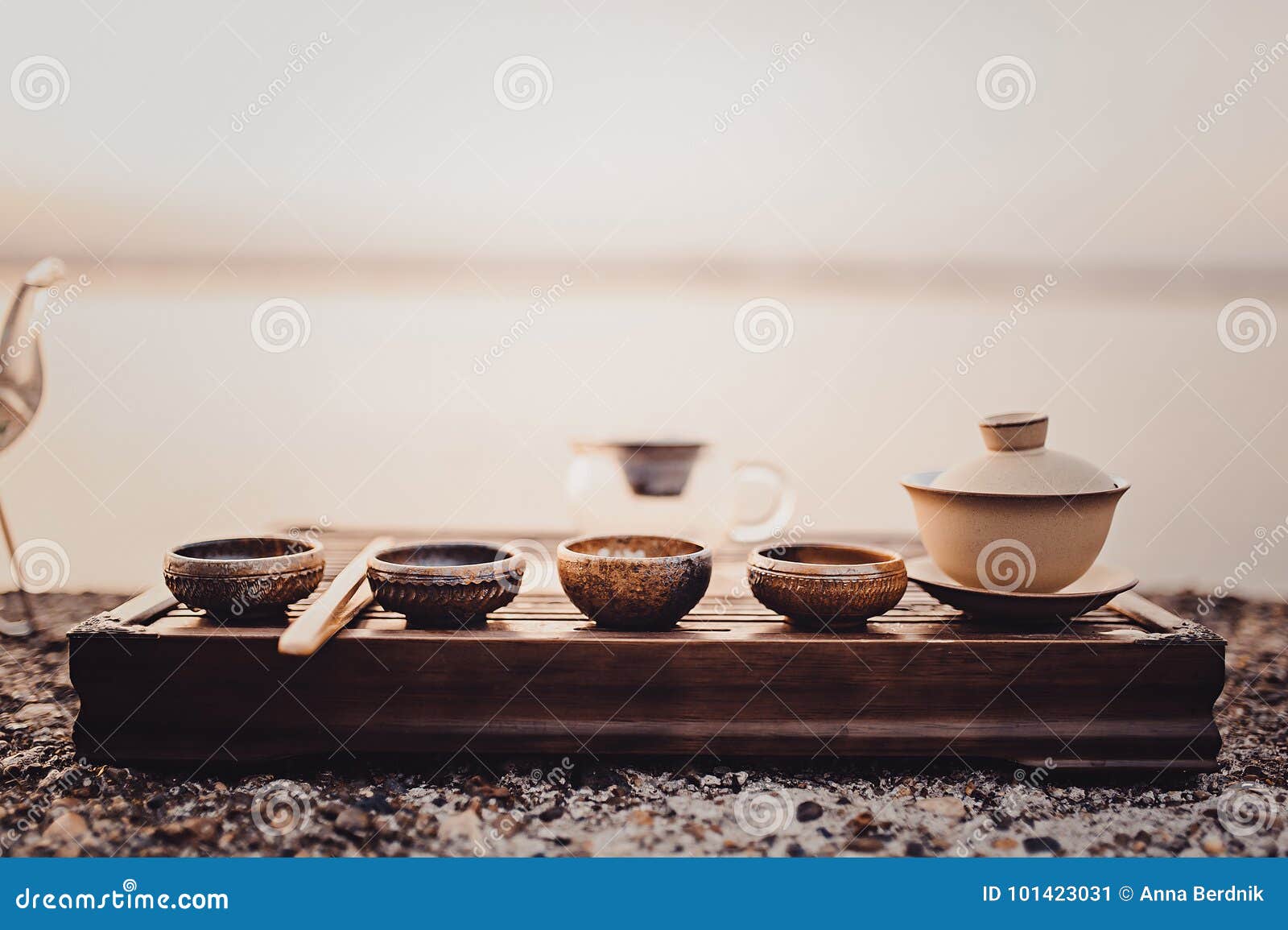 Tea Ceremony on the River Bank Stock Image - Image of beverage, brown ...