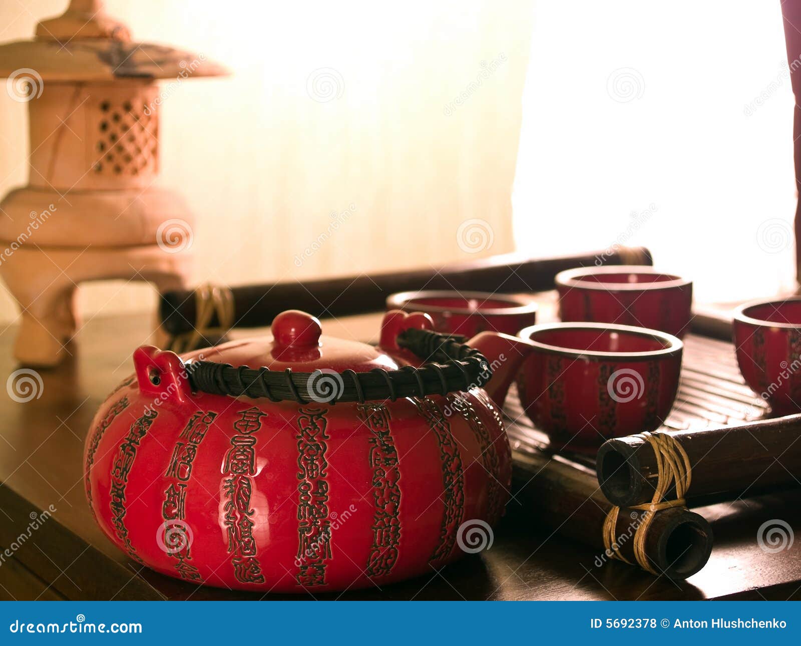 Tea ceremony set stock photo. Image of lamp, oriental - 5692378