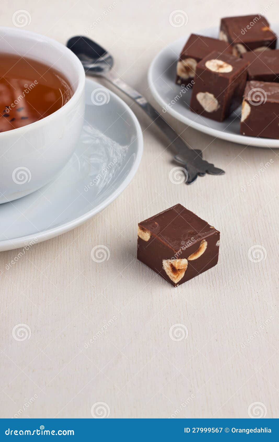 Tea and chocolate stock image. Image of vertical, candy - 27999567