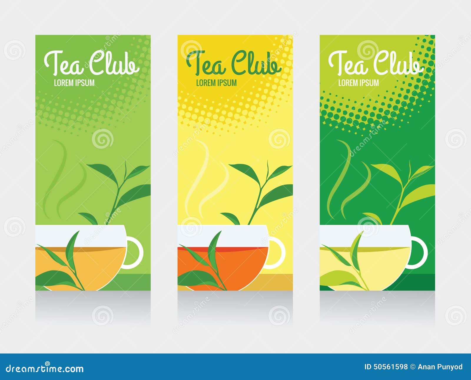 Tea Club and Tea Cup Banner Stock Vector - Illustration of lemon ...