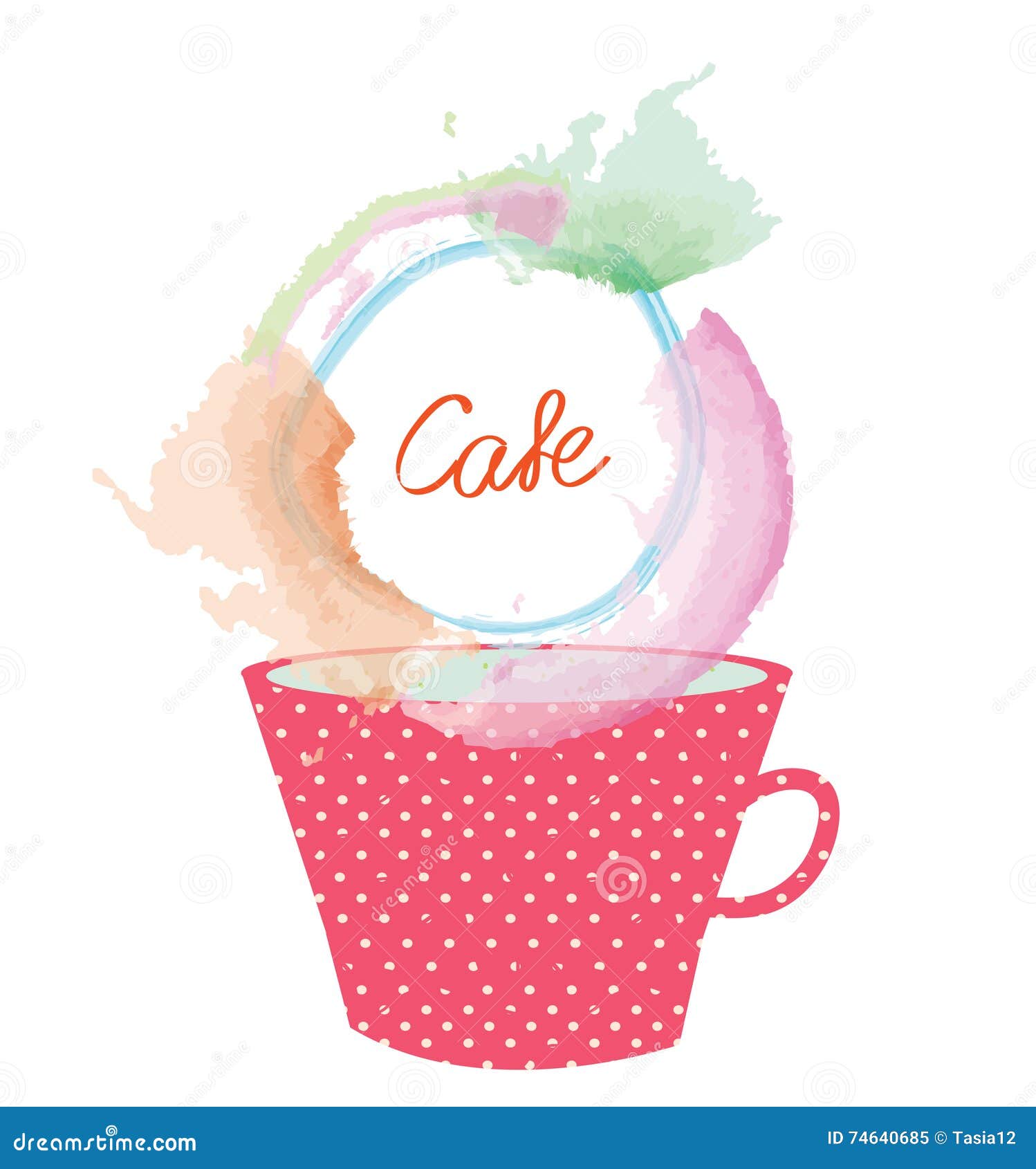 Tea or Coffee Cup and Frame for Menu Design Stock Vector - Illustration ...