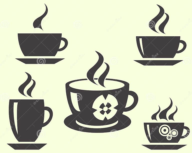 Tea and Coffee cup shapes stock illustration. Illustration of shapes ...