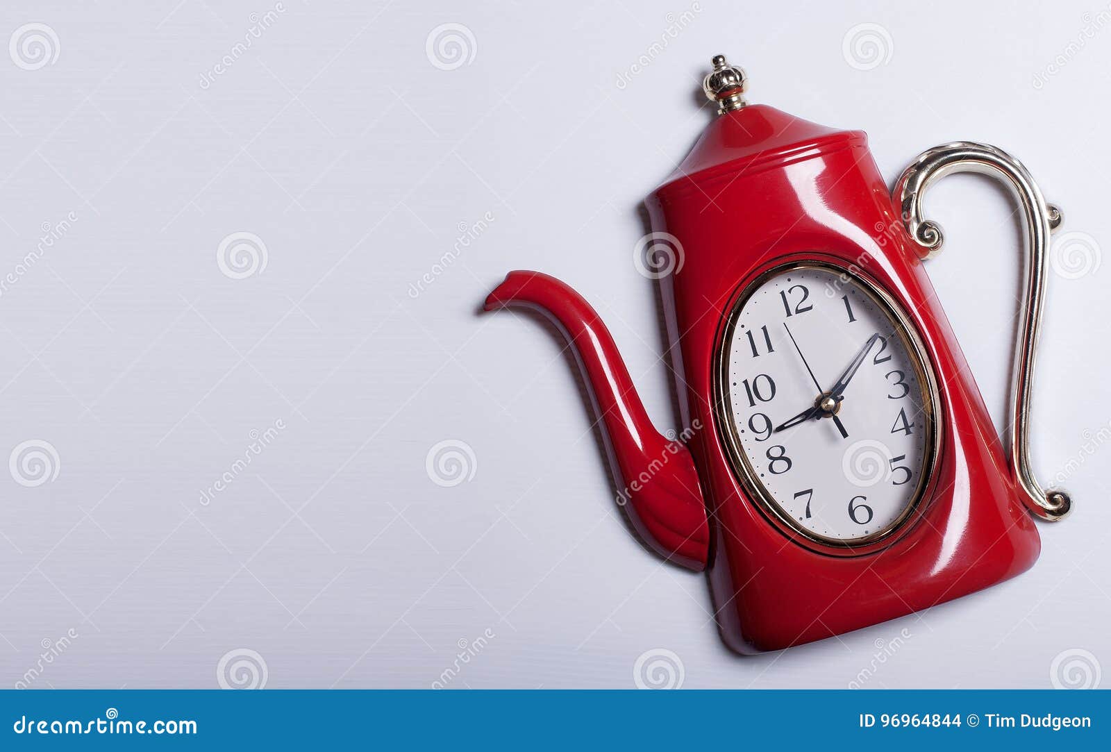 Tea Coffee Time Clock stock photo. Image of advertising - 96964844