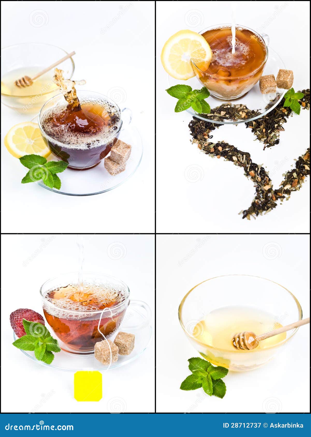 Tea collage stock image. Image of leaf, heart, collage - 28712737