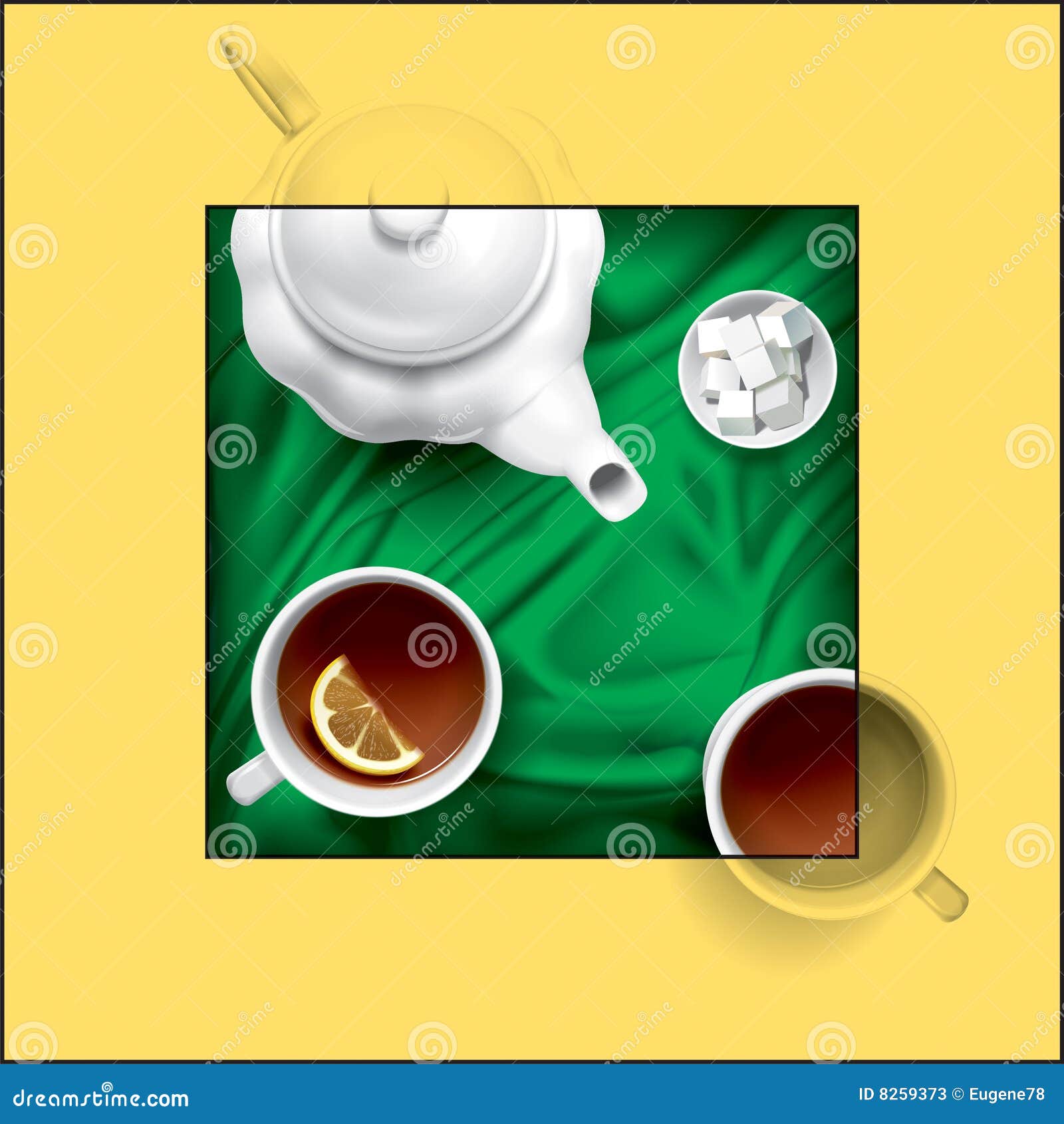 Tea composition stock vector. Illustration of health, herbs - 8259373