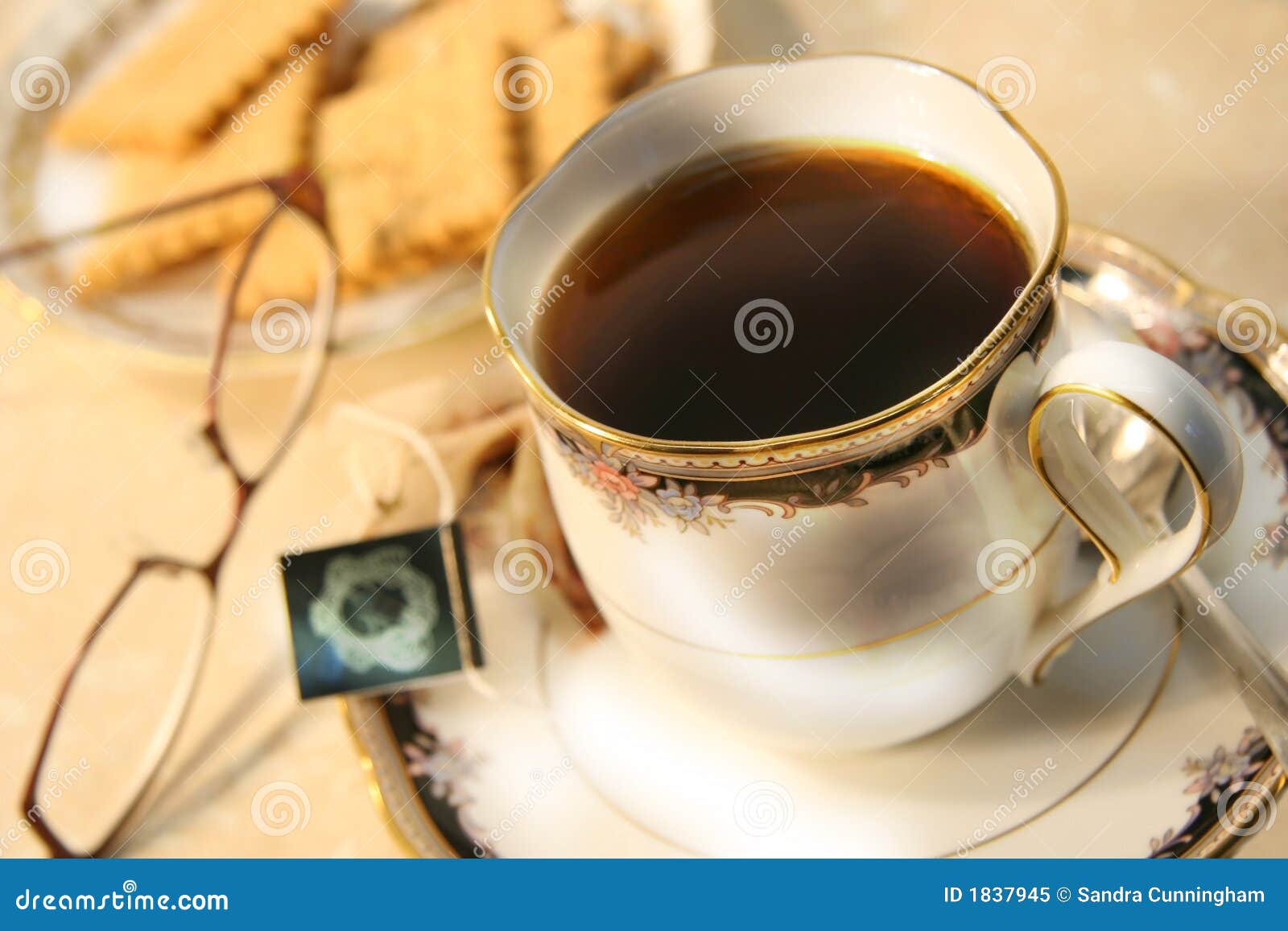 Tea and cookies stock image. Image of herbal, drink, morning - 1837945