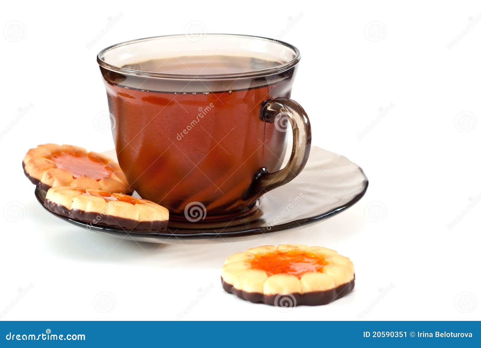 Tea with cookies stock image. Image of utensils, device - 20590351