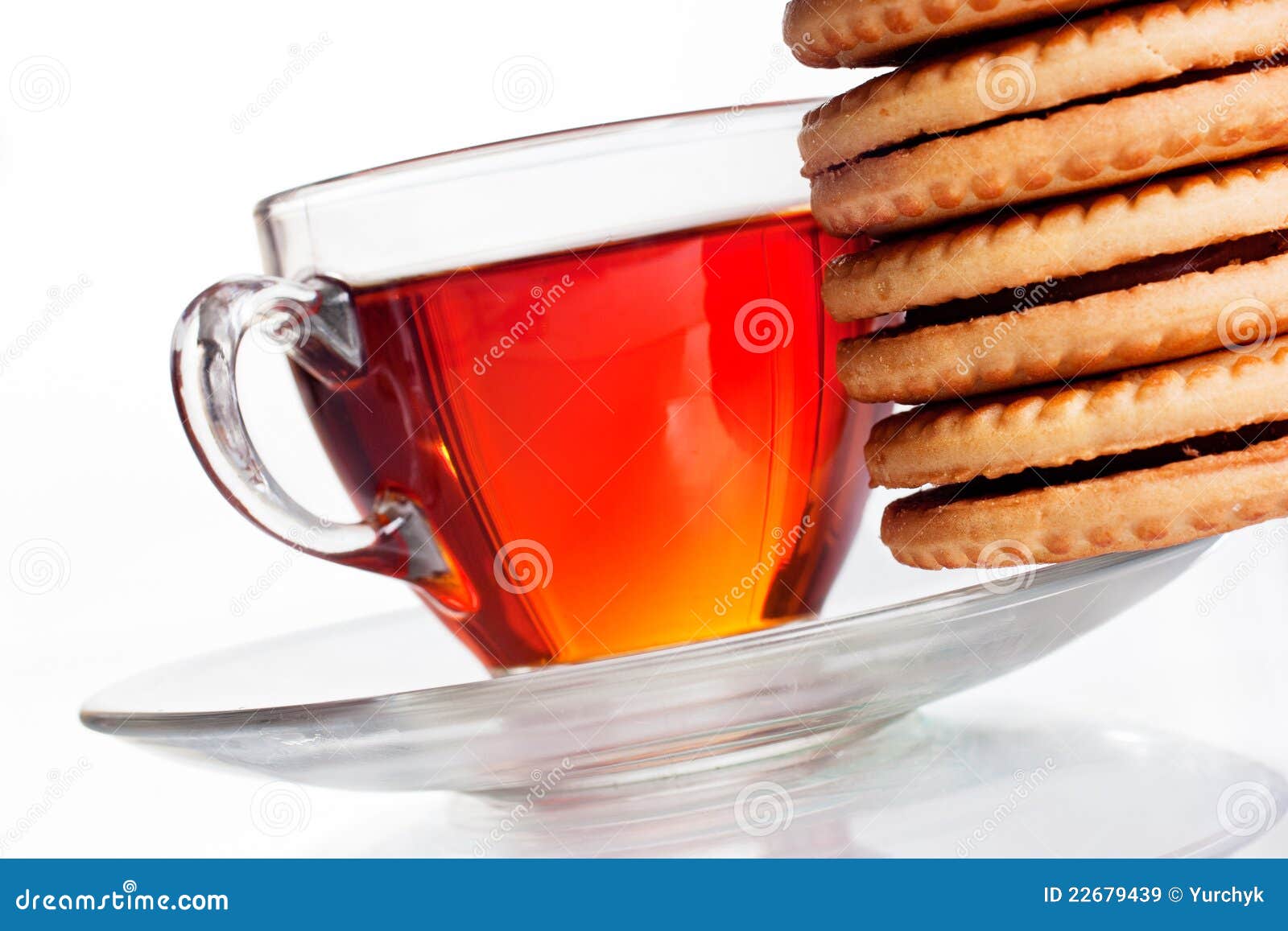 Tea with cookies stock image. Image of black, blend, beverage - 22679439