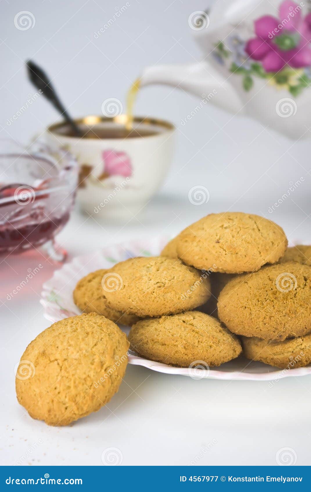 Tea and cookies stock image. Image of food, baked, desserts - 4567977