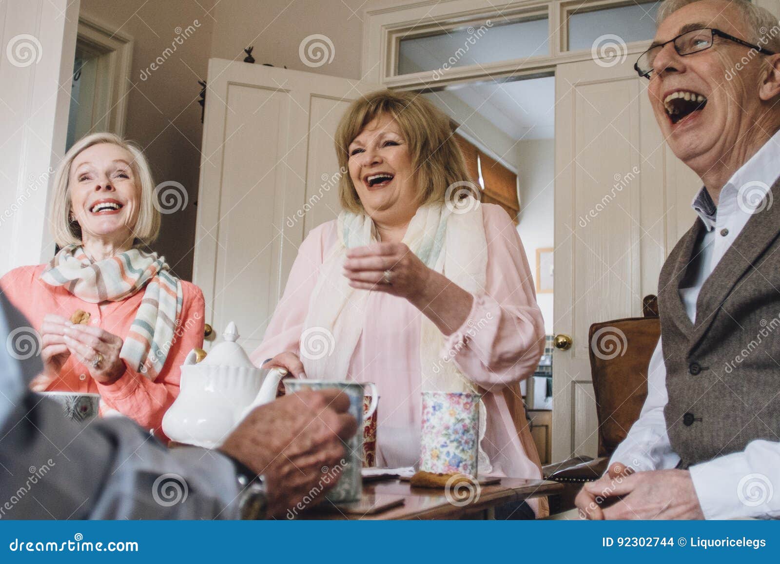 Tea and Cookies Catch Up stock photo. Image of drink - 92302744