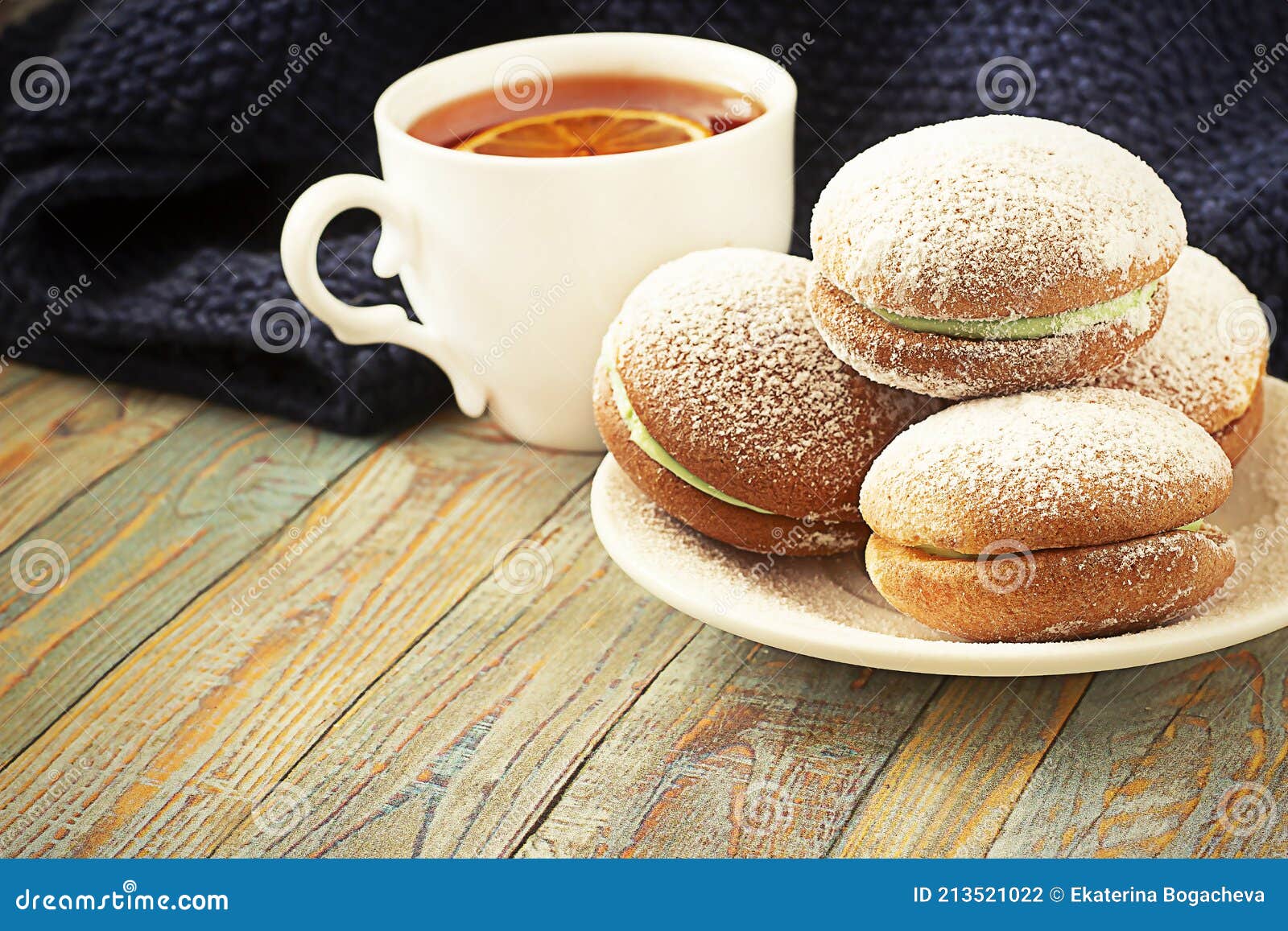 Tea and cookies stock photo. Image of object, nutrition - 213521022