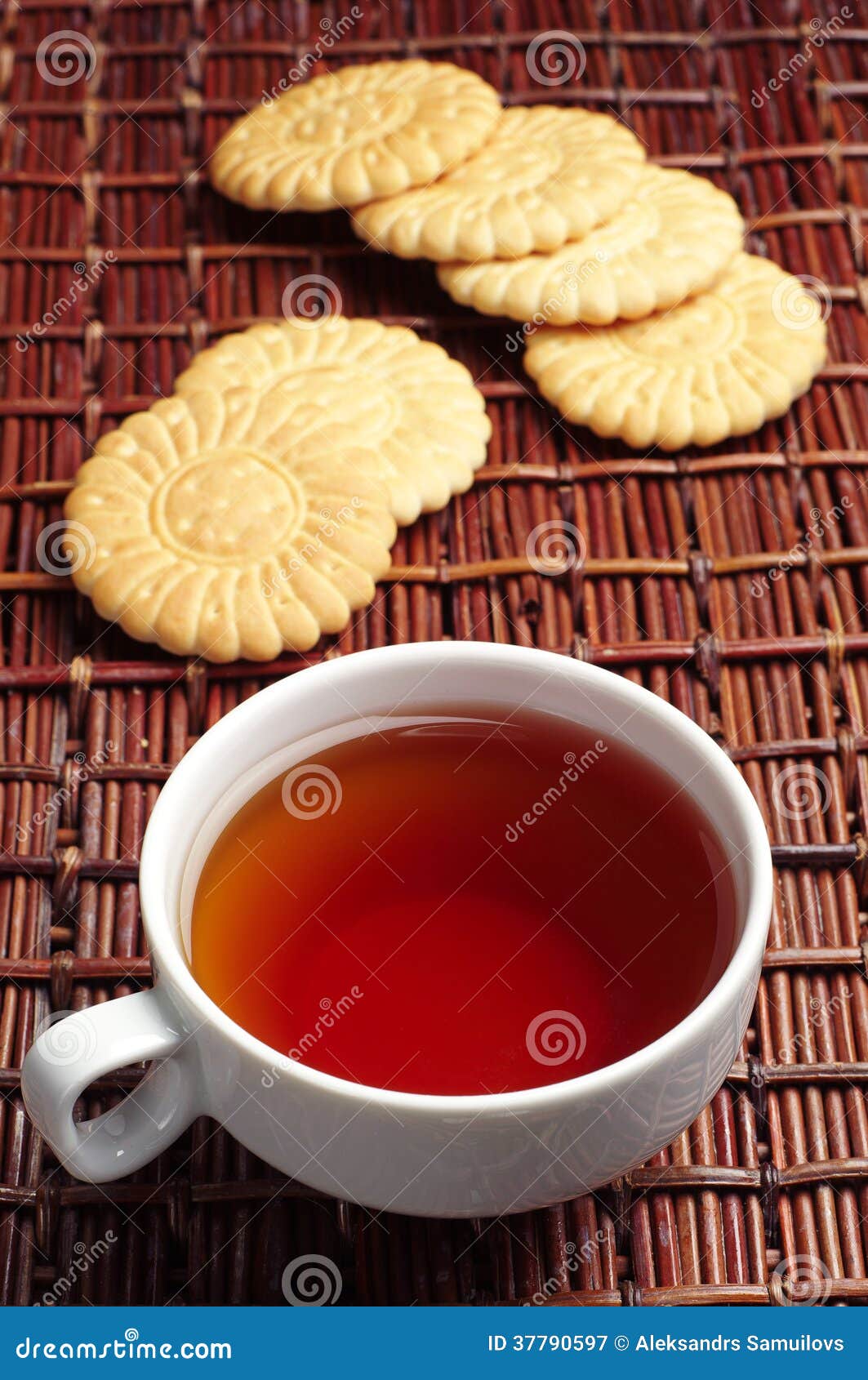 Tea and cookies stock image. Image of cookies, white - 37790597
