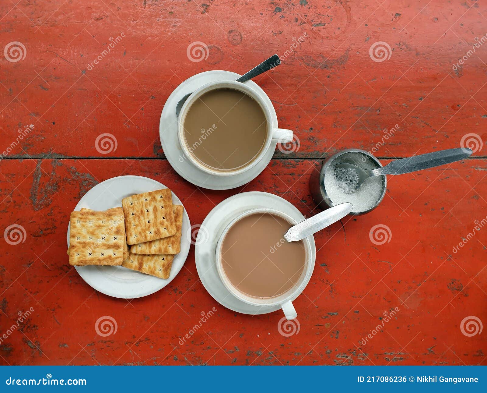 Tea and Crackers stock photo. Image of cracker, morning - 217086236