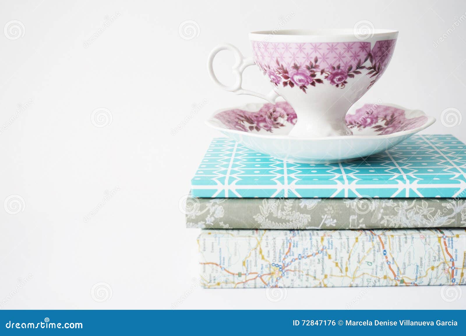 Tea cup on books stock photo. Image of energy, organized - 72847176