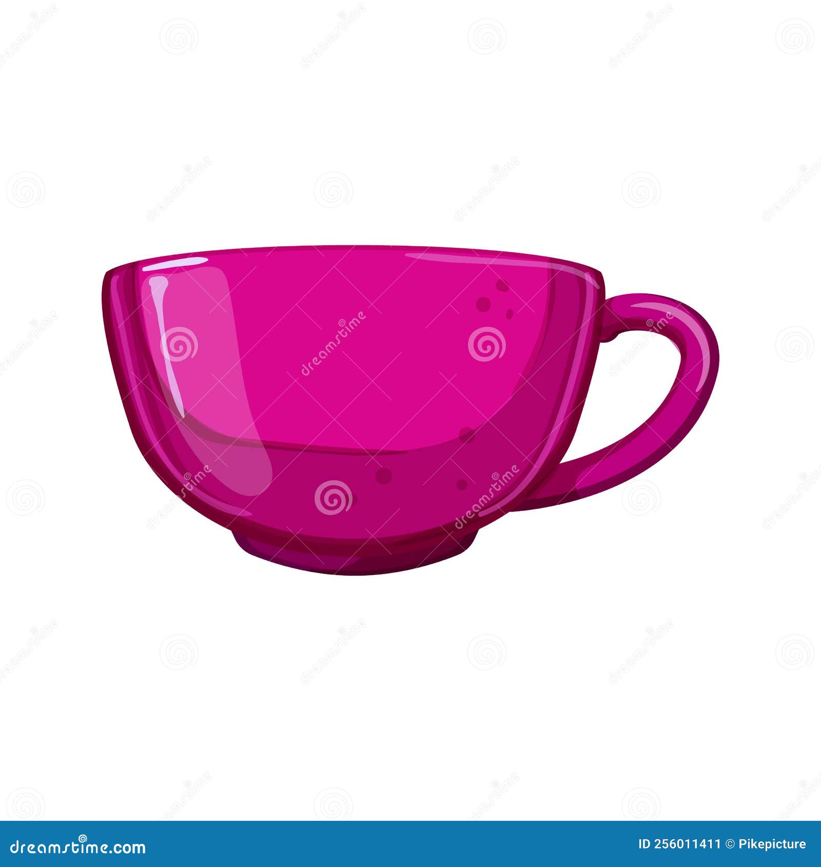 Tea Cup Ceramic Cartoon Vector Illustration Stock Illustration ...
