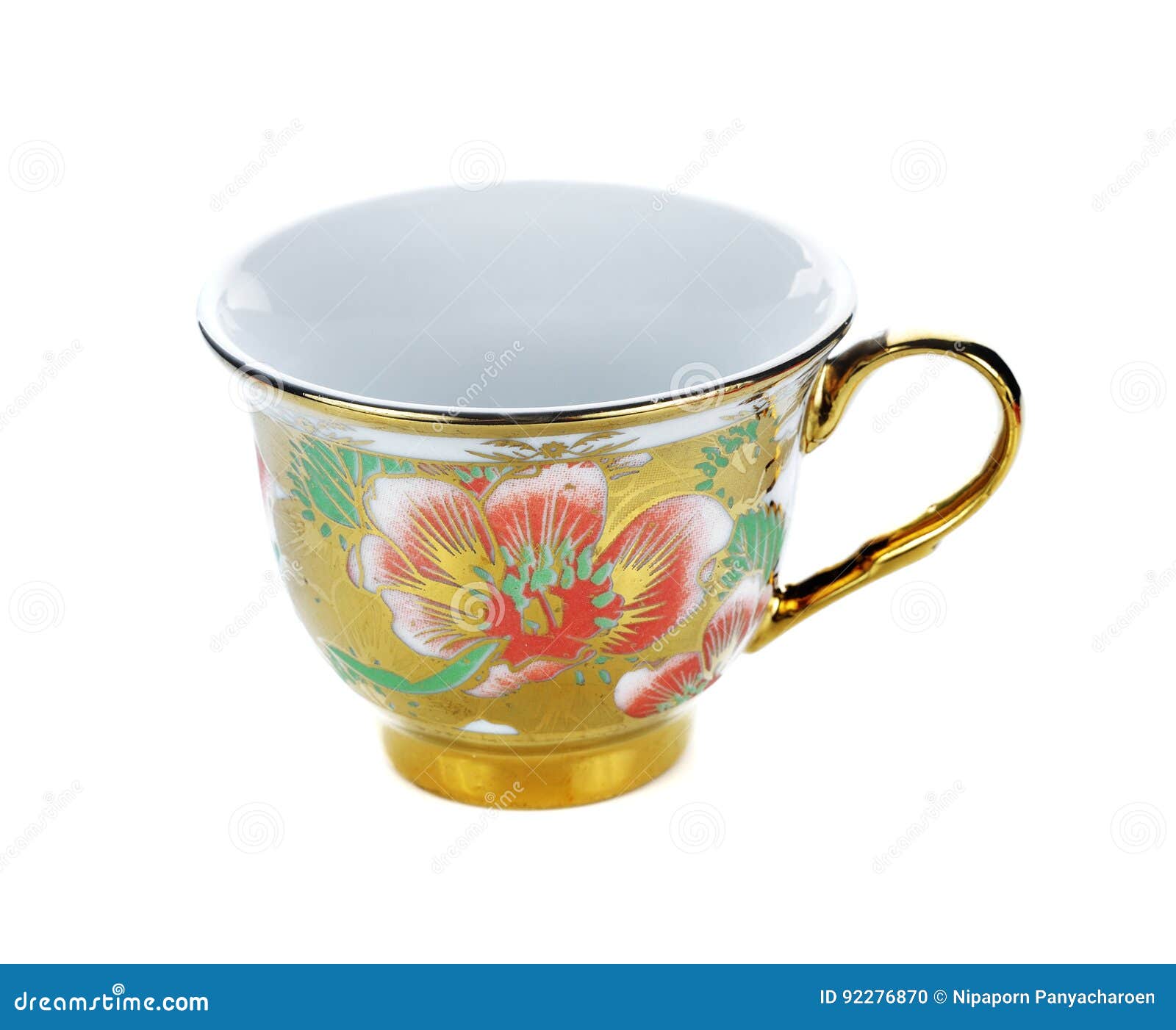 Tea cup empty stock photo. Image of porcelain, coffee - 92276870