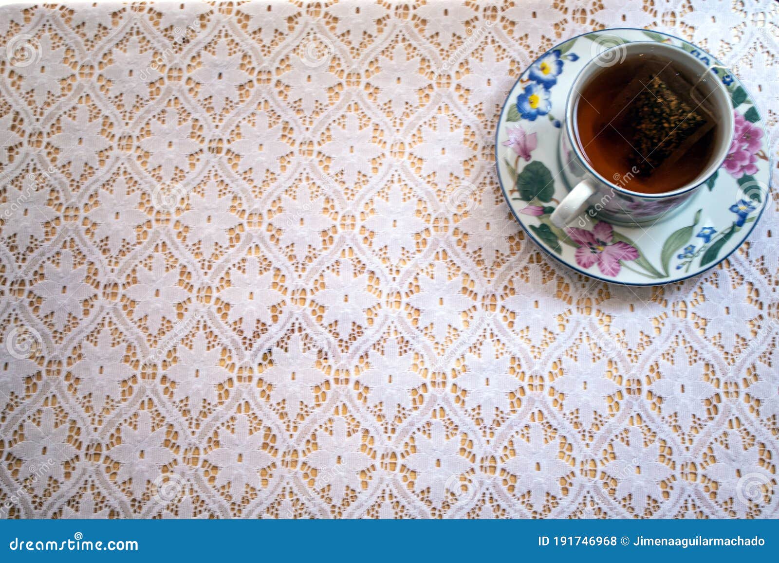 Tea Cup with Flower Patterns Stock Photo - Image of style, flower ...