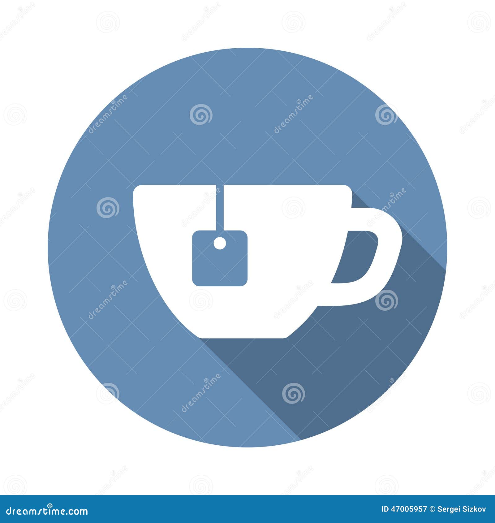 Tea Cup Icon in Flat Style. Vector Stock Vector - Illustration of dine ...